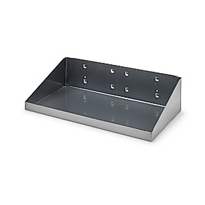 Locking Pegboard Hooks Triton Products 56126-SLV LocHook Shelf, 12" x 6", Silver