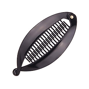 Smrroy 6 Pcs Banana Hair Clips Lady Resin Fishtail Clip Comb Headdress Fish Shape Grips Clamp Hair Accessories for Women