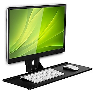 Mount-It! Monitor and Keyboard Wall Mount, Standing Workstation VESA Keyboard Tray Platform, 26 Inch Wide Platform with Surface for Mouse Pad (MI-7917)