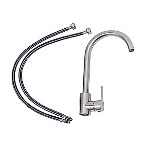 Commercial Sink, Free Standing Stainless Steel Single Bowl Restaurant Kitchen Sink Set w/Faucet & Drainboard, Prep Utility Washing Hand Basin w/Workbench Storage Shelves Indoor Outdoor