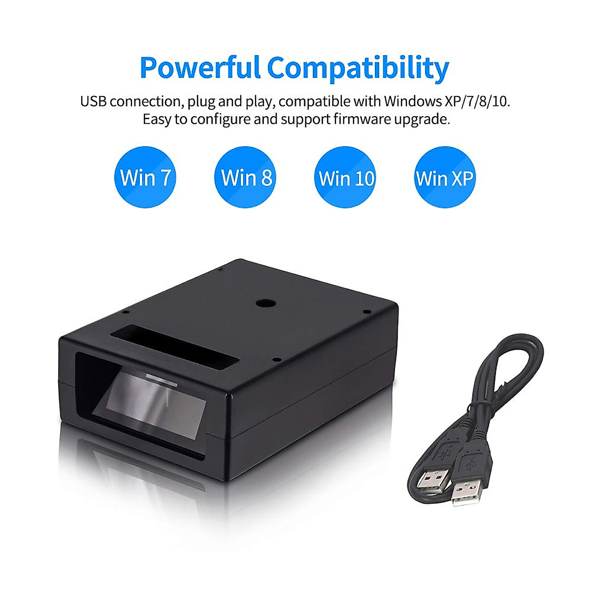 Embedded Bar Code Scanner Support Scan with Code Built in High Performance Chip USB Connection for Supermarket Retail Bookstore Warehouse