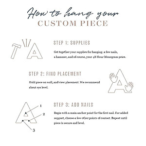 Personalized Custom Wooden Name Sign - CHARLOTTE Font Baby Name Sign For Nursery and Wall Decor (12"-55" Wide) - PAINTED Wood Letter Nursery Decor - Wall Art For Girl or Boy Room By 48 Hour Monogram