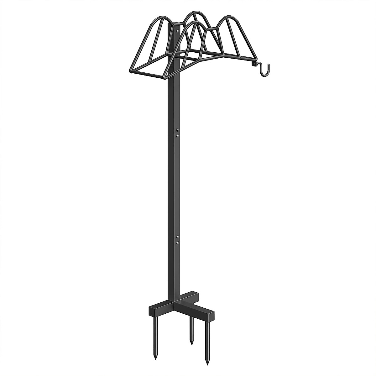 Garden Hose Holder Freestanding, Extra Thick Water Hose Stand, Heavy Duty Metal Garden Hose Storage,Garden Hose Reel, Water Hose Holders for Outside, Detachable Outdoor Hose Holder