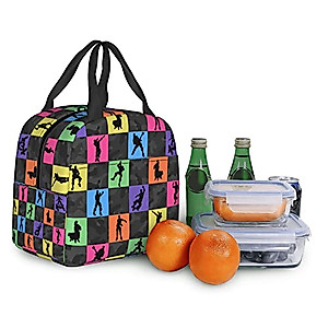 Tvmpkix kids Lunch Bag, Reusable Insulated Lunch Box Cooler Tote Bag Meal Prep for Boys Men Women Picnic Travel Work Grey