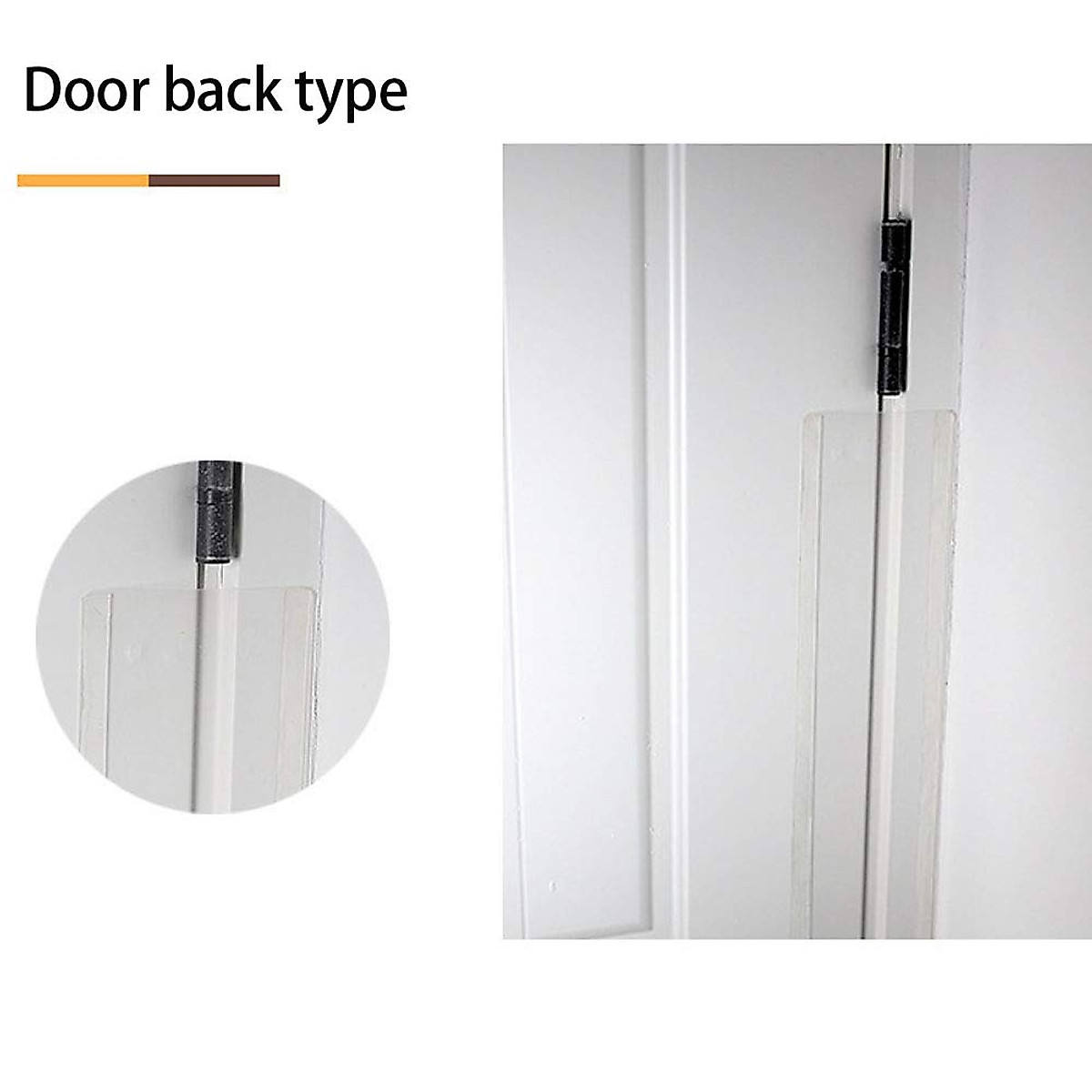 Anti Pinch Door Strip, Safety Door Hinge Protector Cover Kindergarten Door Pinch Guard Prevents Finger (Door Back Transparent 120x10cm)