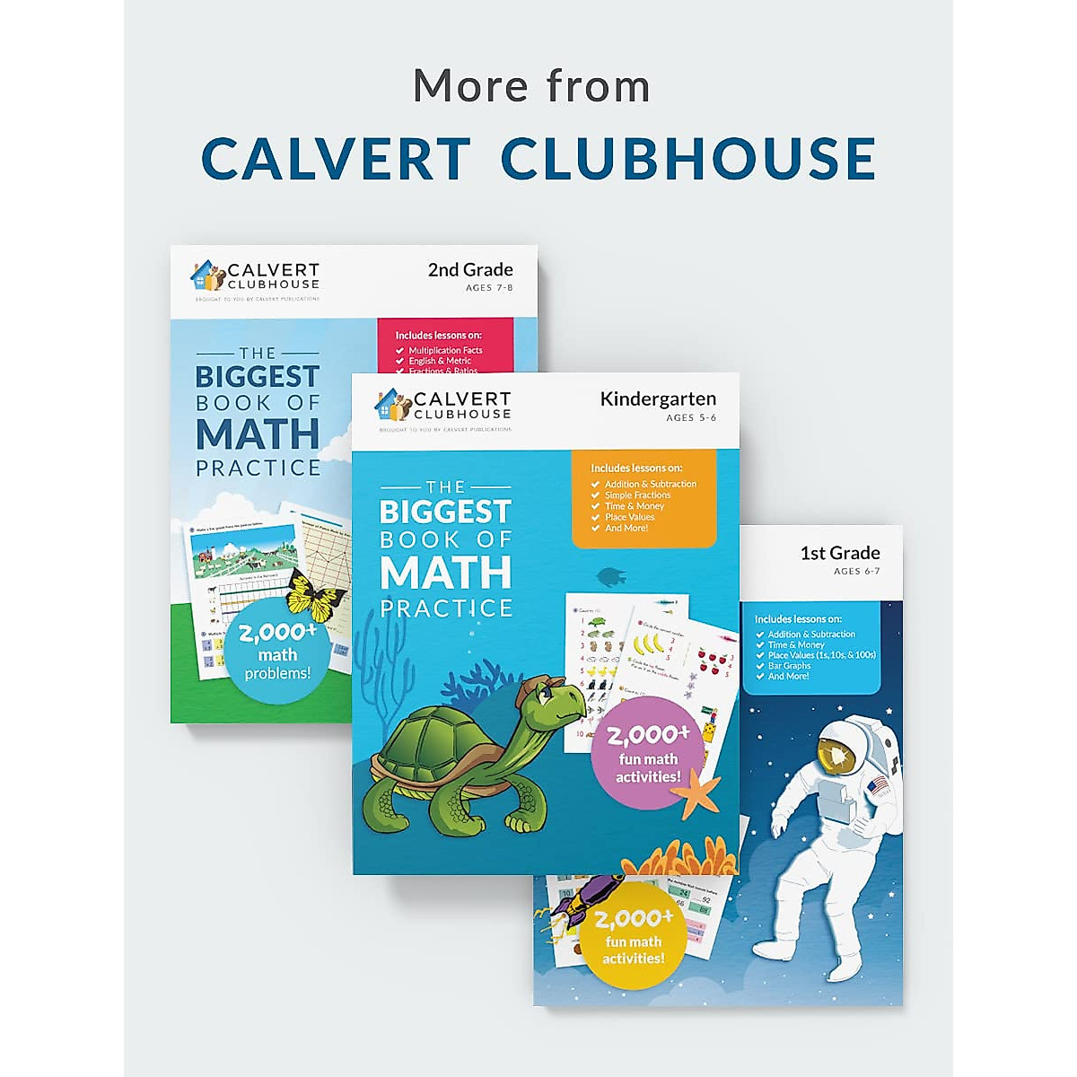 Calvert 2nd Grade Starter Kit and Clubhouse Biggest Book of Math Practice