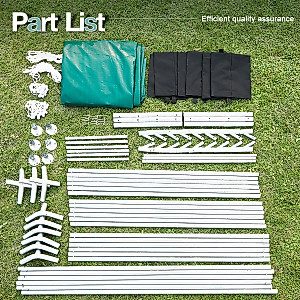 FINFREE 10 x 20 ft Heavy Duty Carport Car Canopy, Garage Shelter for Outdoor Party, Birthday, Garden, Boat, Adjustable Height from 9.5 ft to 11 ft,Green