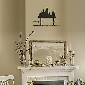 Biggun 2-Tier Wall-Mounted Pine Wood Magic Wand Display Stand - Black