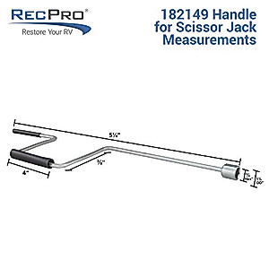 RecPro RV 5000 LB 30" RV Scissor Jacks | Stabilizer Extender Leveling | Handle Included | Camper Trailer (2 Pack)