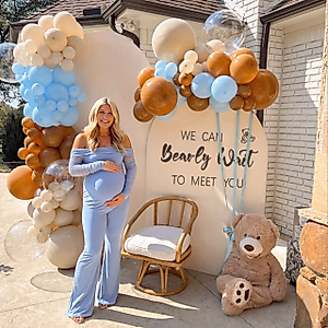 We can Bearly Wait to Meet You Baby Shower Party Decorations - Baby Shower Decal for Balloon Arch, Bear Theme Baby Shower Stickers Decal Sign