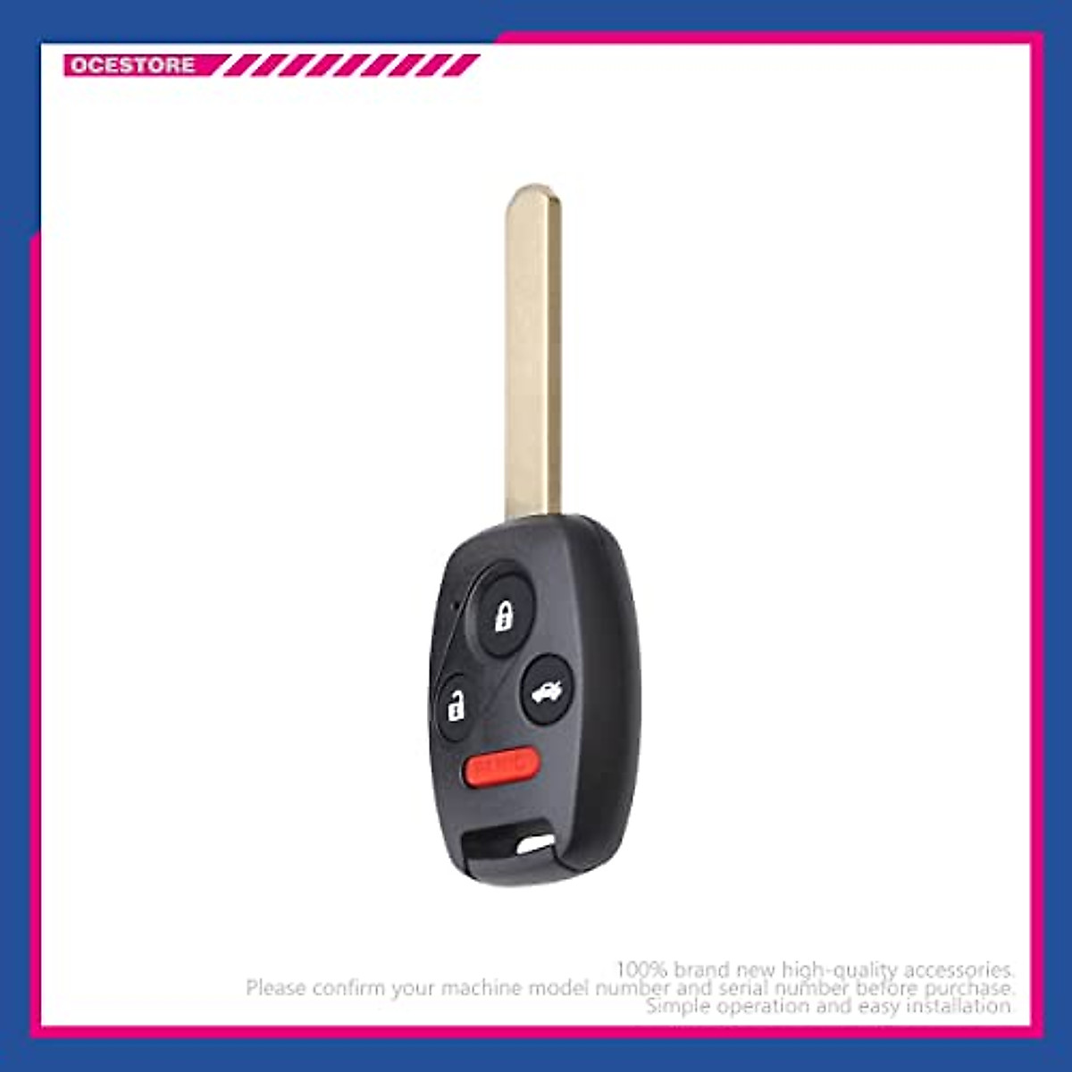 OCESTORE N5F-A05TAA Car Key Fob Keyless Control Entry Remote N5F-S0084A 4 Button Vehicles Replacement Compatible with Ci vic N5F-S0084A 35111-SVA-306 Key Fob 35118-TR0-A00