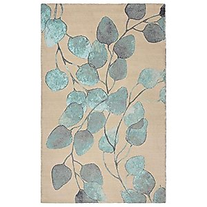 Rugsmith Ficus Modern Floral Area Rug, 7 ft 6 in x 9 ft 6 in, Turquoise