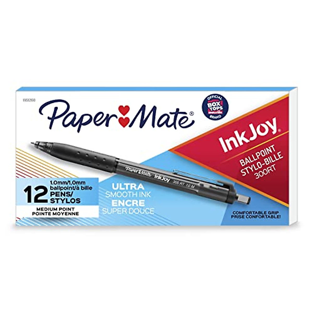 Paper Mate InkJoy 300RT Retractable Ballpoint Pens, Medium Point, Black, 12 Count