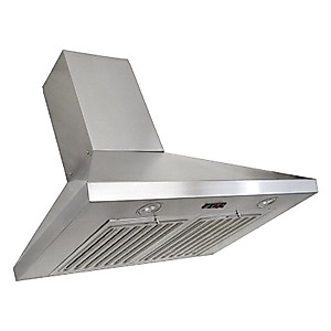 KOBE Range Hoods CHX8130SQB-1 Wall Mount Range Hood, 30-Inch, Stainless Steel