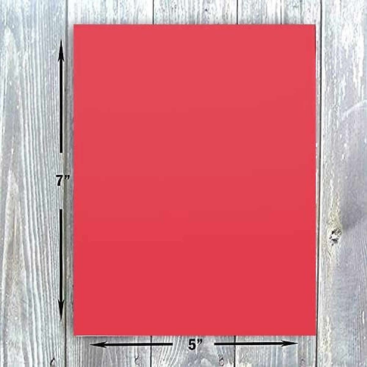 Hamilco Colored Scrapbook Cardstock Paper 5x7 Card Stock Paper 65 lb Cover 100 Pack (Punch Red)