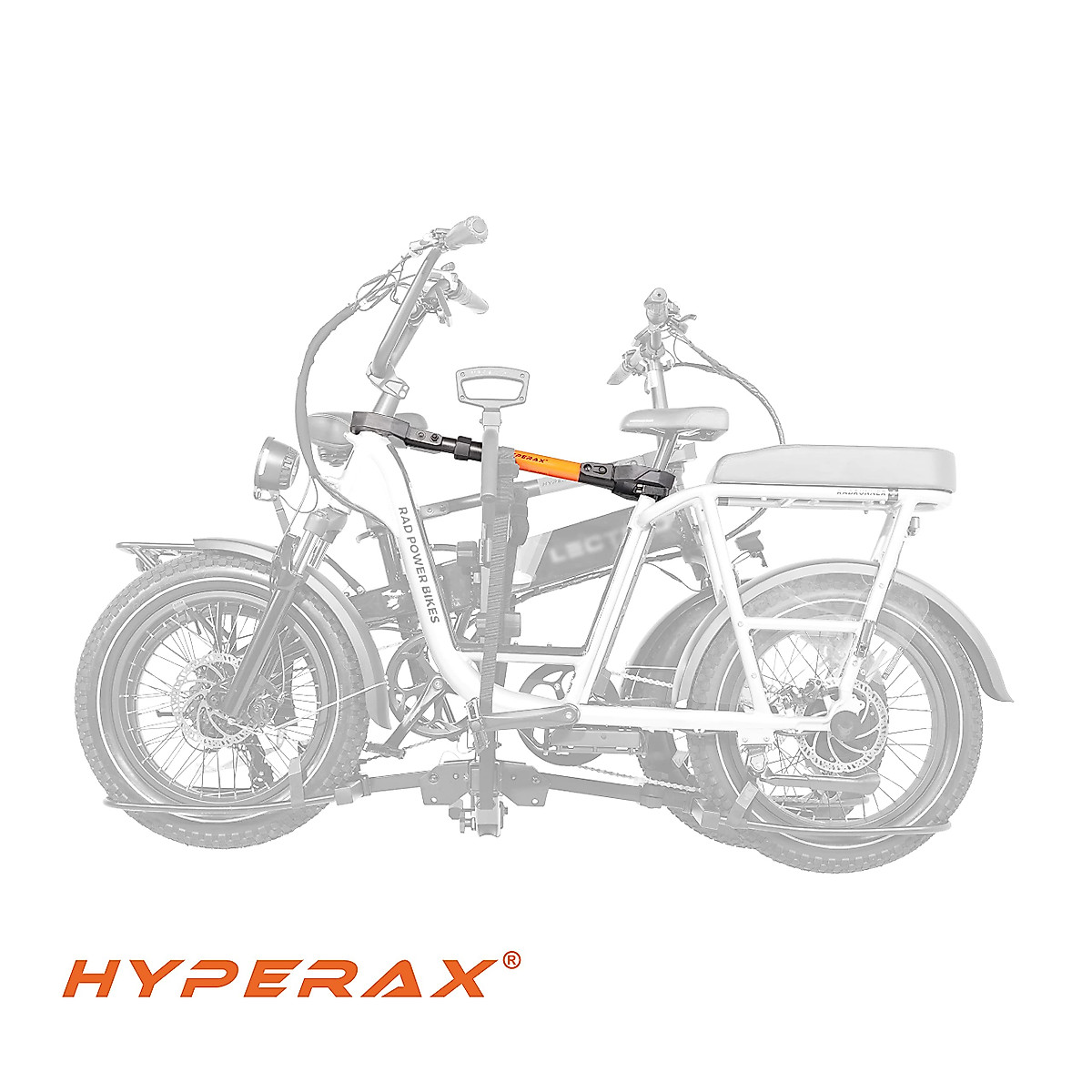 Hyperax Adapter Fits Up to 70lbs for E Bike Hitch Platform Rack, Perfect for LECTRIC, RAD Power, AVENTON, and Other Step Thru or Folding E Bikes.