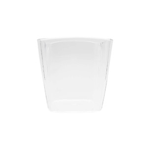 Huang Acrylic Clear Square Mini Wastebasket Trash Can | Garbage Container Bin for Bathrooms, Kitchens, Home Offices | Shatter-Proof, Stylish, Durable and Compact Design