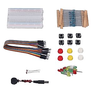 Electronic Components Assortment Kits Electronics Component Fun Kit Development Component with 400 Hole Breadboard for R3