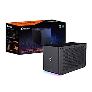 GIGABYTE AORUS RTX 3080 Gaming Box (REV2.0) eGPU, WATERFORCE All-in-One Cooling System, LHR, Thunderbolt 3, GV-N3080IXEB-10GD REV2.0 External Graphics Card