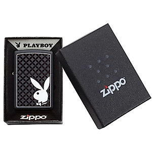 Zippo Playboy black & White Rabbit Pocket Lighter, One Size
