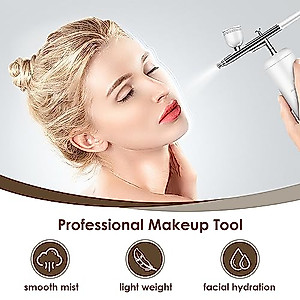 Rhinowisdom Airbrush Kit - Airbrush for Nails Cordless Air Brush Kit with Compressor, Nail Airbrush Machine for Makeup Painting Cake Decor Barbers