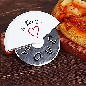 Kate Aspen "A Slice of Love" Stainless Steel Pizza Cutter Wheel in Miniature Pizza Box, Wedding Favor, Bridal Shower Favor, Stocking Stuffers, Guest Prizes