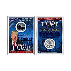 Donald J. Trump 1-20-2017 Inauguration JFK Half Dollar Coin in Premium Holder