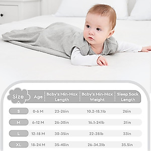 Yoofoss Baby Sleep Sack 3-6 Months 100% Cotton 0.5 TOG Baby Sleeping Bag 2-Way Zipper Toddler Wearable Blankets 3 Pack Breathable Lightweight (Small)