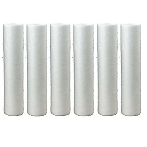 Hydronix SDC_45_2001_6_Pack SDC-45-2001 Whole House Sediment Water Filter Cartridge (6-Pack), Single Unit, White, 6 Count