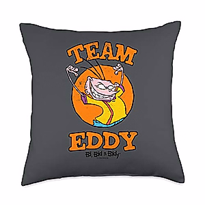 Ed, Edd n Eddy Team Eddy Throw Pillow, 18x18, Multicolor