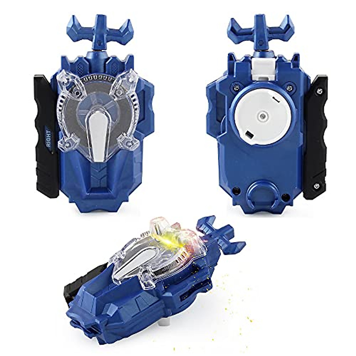 Konikiwa Battling Sparking String Launcher, Brave Valkyrie Top Burst Launcher Set, Left and Right Spin String Launcher Grip Compatible with All Bey Burst Series - Blue