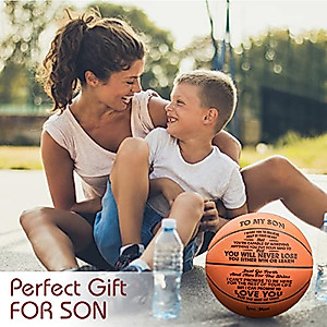 Fathers Day Birthday Gifts For Men, Kids, Graduation Gifts For Son, Grandson From Dad, Mom, Grandparents, Engraved 29.5" Basketball Size 7, Gifts For Teen Boys, Gifts For Him, Men Gifts For Birthday
