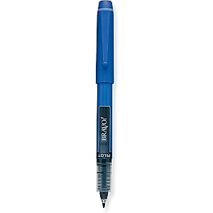 PILOT Bravo Liquid Ink Marker Pens, Bold Point, Blue Ink, 12-Pack (11035)