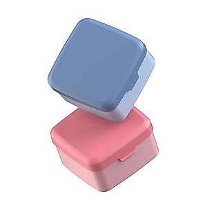 Silicone Suction Bowl For Toddlers Baby Suction Cup Food Container for Snack Oatmeal Outdoor Kids Tableware Auxiliary Scissors And Spoon And Fork 5 Piece (Blue) (Pink)