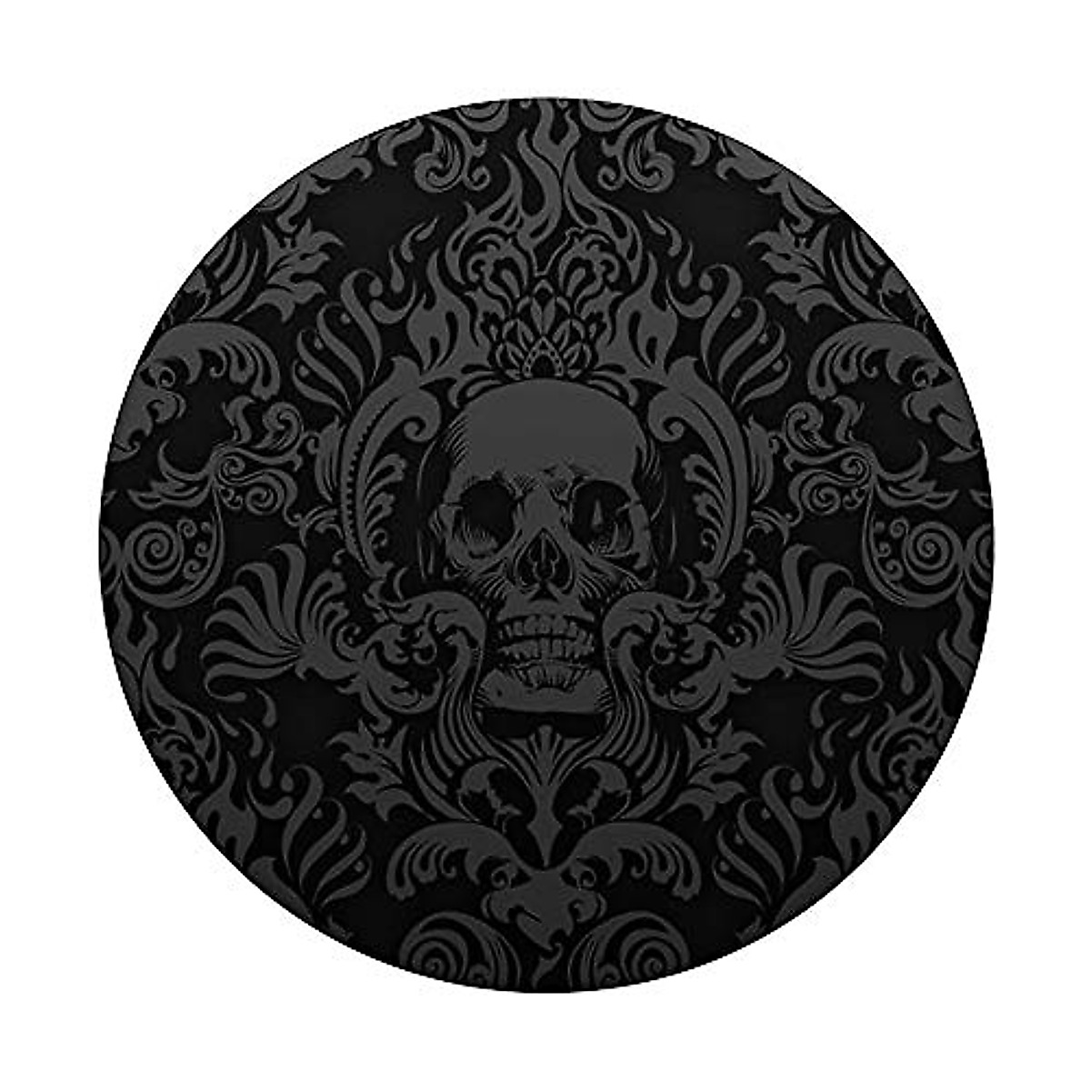 Black Skull Bones Head Skeleton Bone Goth Gothic Pattern PopSockets PopGrip: Swappable Grip for Phones & Tablets