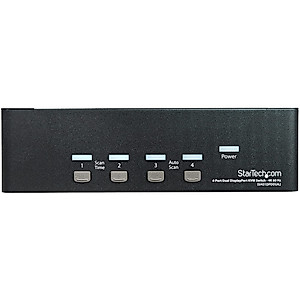 StarTech.com DisplayPort KVM - 4 Port - 4K 60Hz - Dual Monitor KVM - DisplayPort Switch - KVM DisplayPort - Desktop KVM Switch, TAA (SV431DPDDUA2)