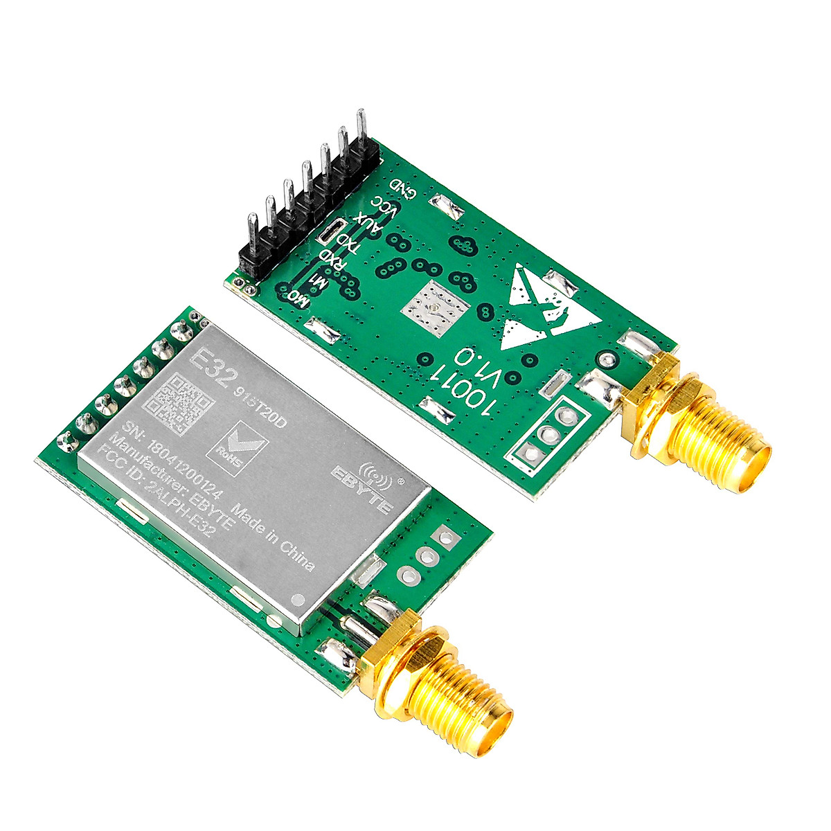 Gowoops SX1276 LoRa Radio Wireless 862-930MHz 915MHz UART Serial Module Transmitter Receiver + 915Mhz 3dBi SMA Antenna, Compatible with Arduino STM32 51 Single Chip Microcomputer