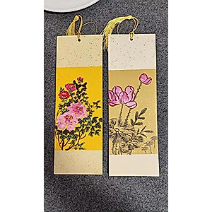 SQ091 Hmayart DIY Blank Bookmarks Semi-Sized Paper with Roe Gold Effect for Painting and Calligraphy 20 Sheets