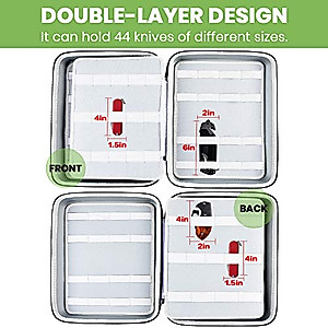 Knife Display Case for Pocket Knifes, Knives Displaying Storage Box and Carrying Organizer Holds up to 44+ Folding Knife for Survival, Tactical, Outdoor, For EDC Mini Knife (knife case standard)