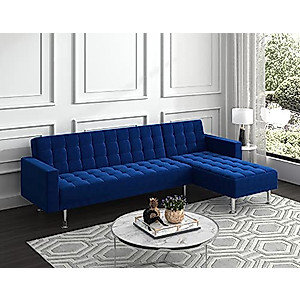 Gold Sparrow Houston Sofa Bed Sectional, Sapphire