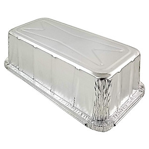 Disposable Aluminum 2 Pound Closable loaf pan with Board Lids