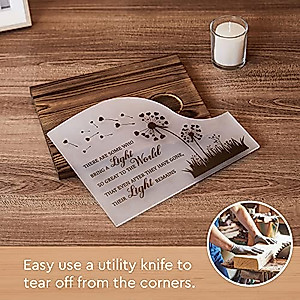 AW BRIDAL Bereavement Gifts Memorial Candle Acrylic & Wooden Wedding Memorial Table Sign, Memorial Sympathy Gifts for Loss of Loved One/Mom/Father