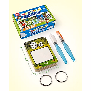 Coogam Alphabet Water Coloring Cards, Aqua Painting Doddle Flashcards, Drawing 26 Letters ABC Words, Educational Learning Toy Gift for 3 4 5 Year Old Kids Toddlers