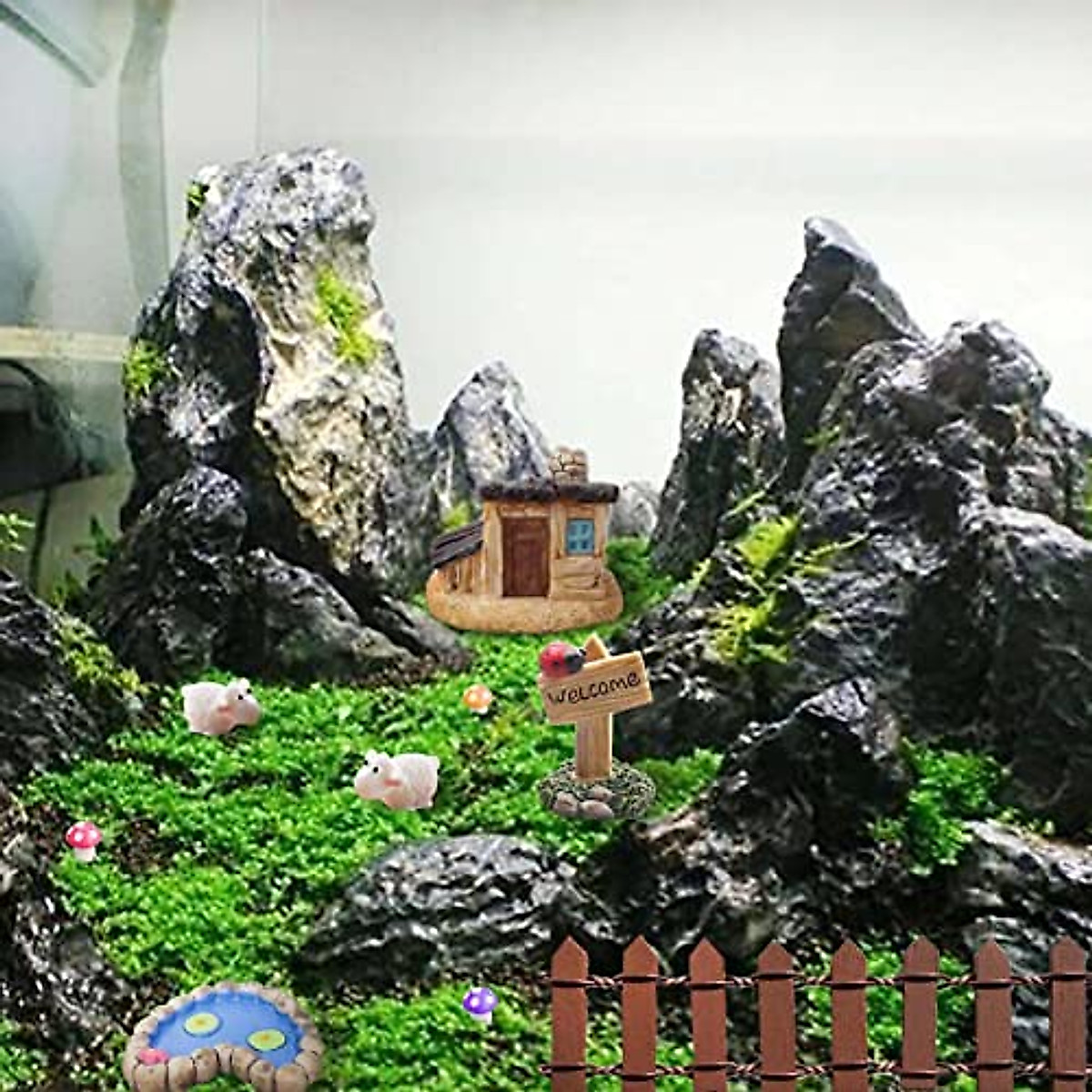 BEZALEL Fairy Garden Accessories - Upgrade Fairy Garden Kit Fairy Garden Supplies Miniatures Figurines for Micro Landscape Plant Pots Bonsai Craft Decor Terrarium Decor - Fairy Garden Decor 25pcs