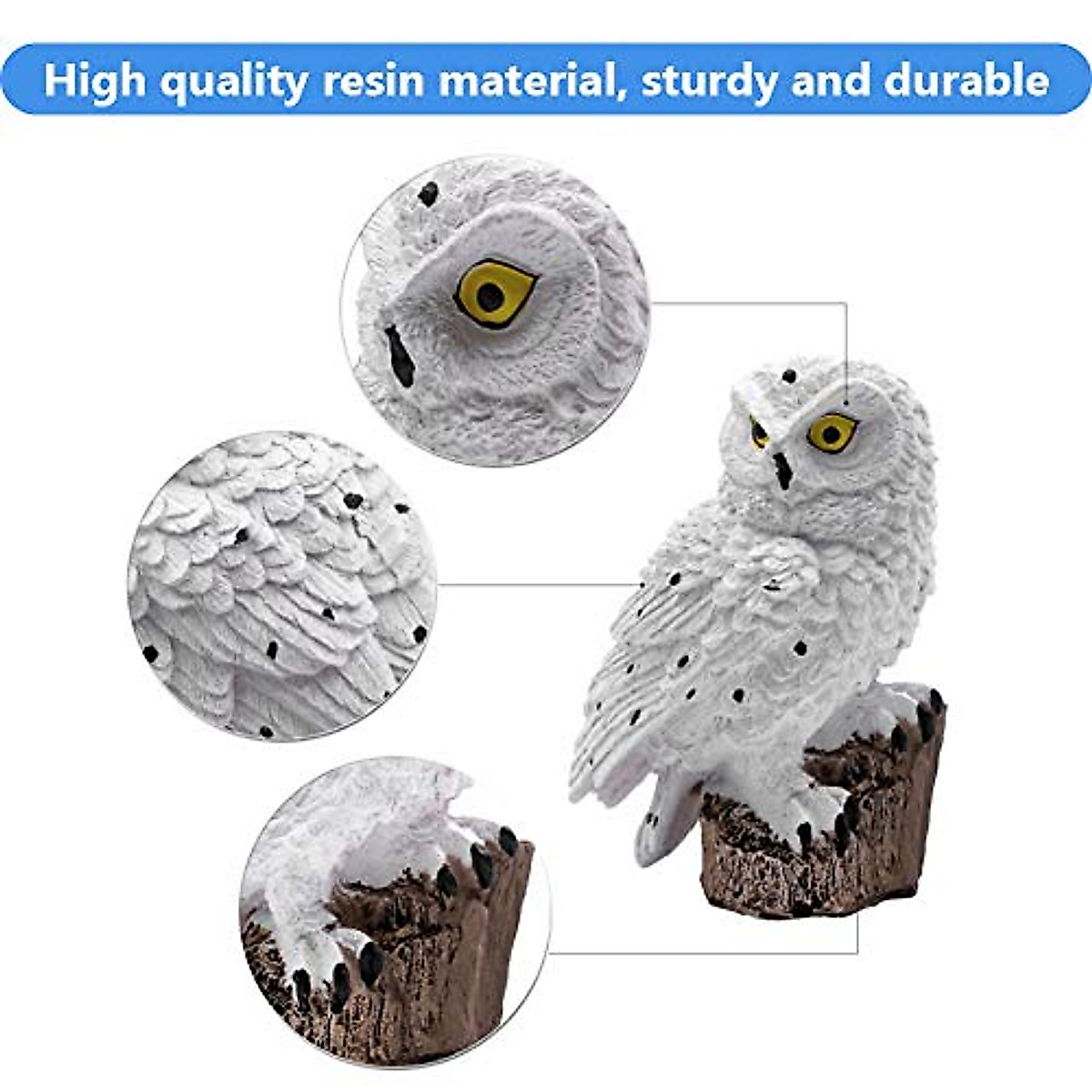 Solar Post Cap Lights Outdoor, Solar Powered Waterproof Garden Light Outdoor Lawn Lamp for Home Garden Lighting LED Landscape Light Garden Lawn Light Resin Light White 17.7 x5.9 solar garden light