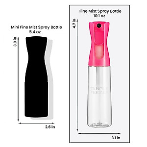 TANGLE TEEZER The Fine Mist Continuous Spray Bottle for Hair Styling and Detangling, Pink