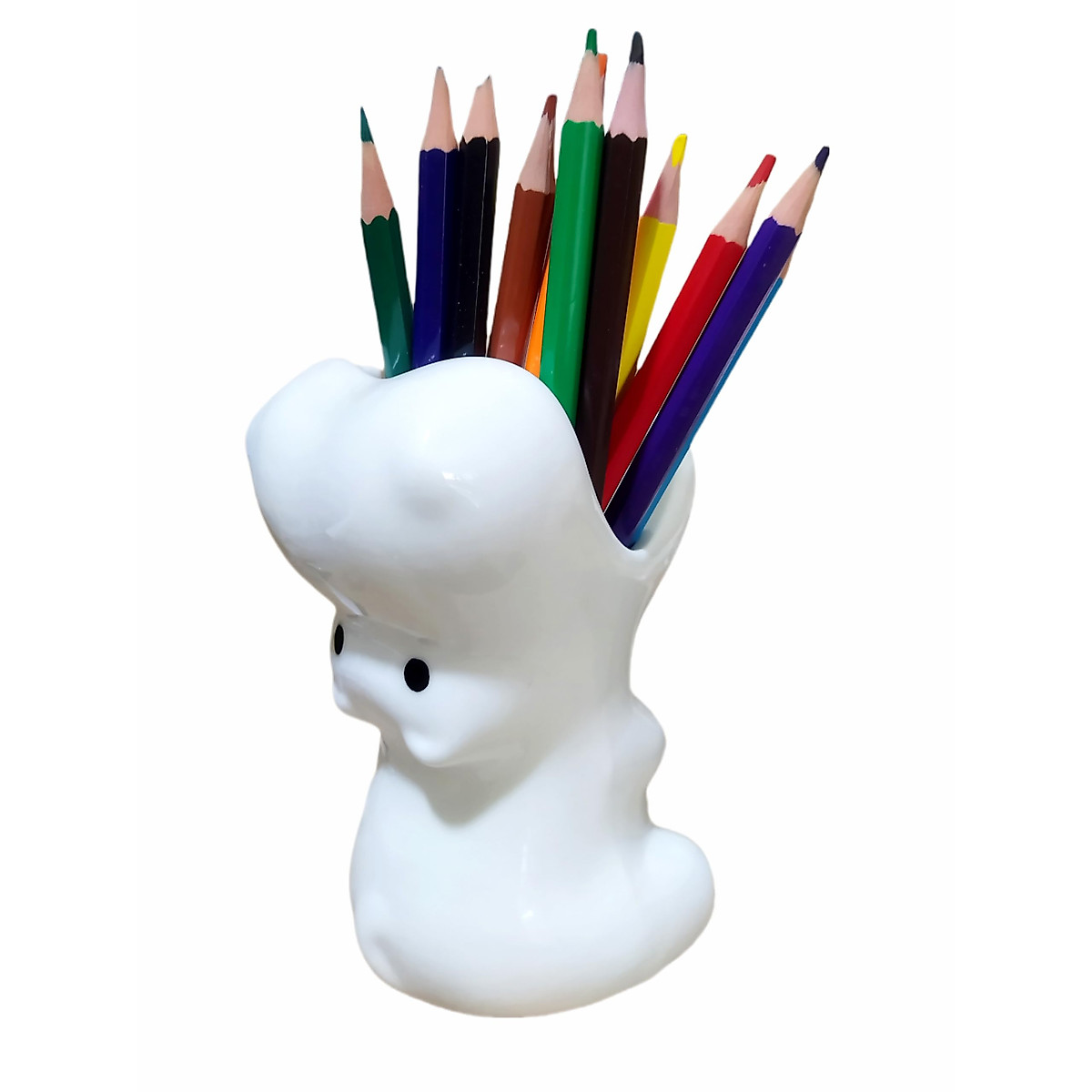 Cuteforyou Cute 5 Inch Tall Cartoon Animal Hippo Shaped Ceramic Succulent Cactus Flower Plant Pot Planter - Plant Not Included