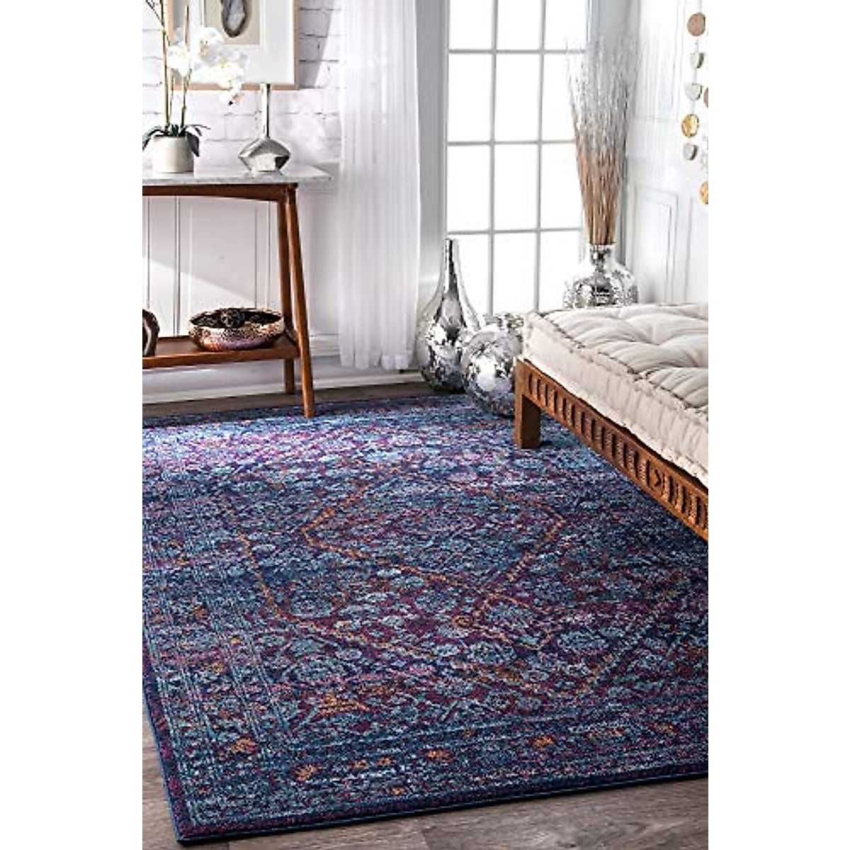 nuLOOM Vintage Medallion Rima Area Rug, 5' x 7' 5", Purple