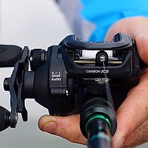 Piscifun Carbon XCS Baitcaster Reel, 5.5 oz Baitcasting Fishing Reel, 8.1:1 Gear Ratio & Dual Brake System Carbon Frame Smooth Casting Reel, Carbon Black Right Handed