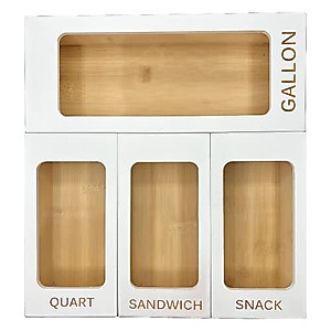 Ziplock Bag Storage Organizer (White)